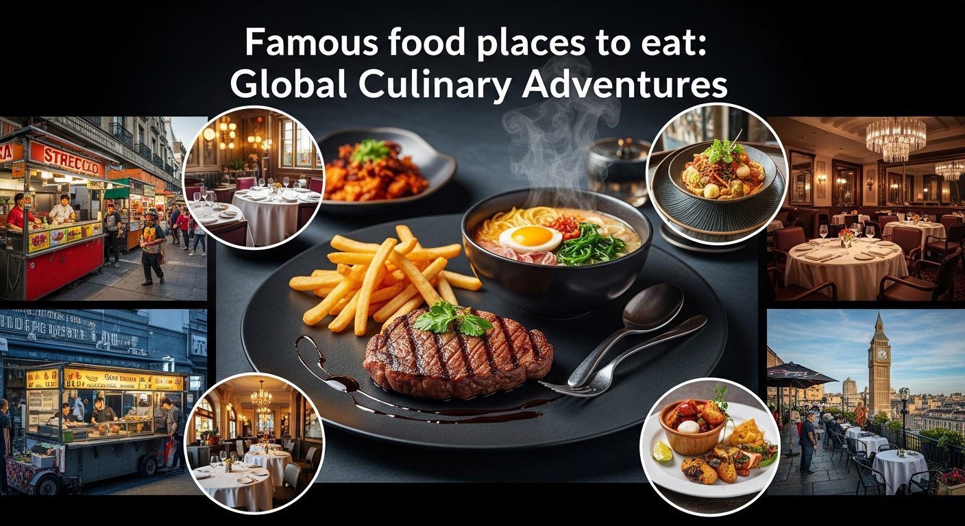 famous food places to eat: Global Culinary Adventures - Famous Food Blog